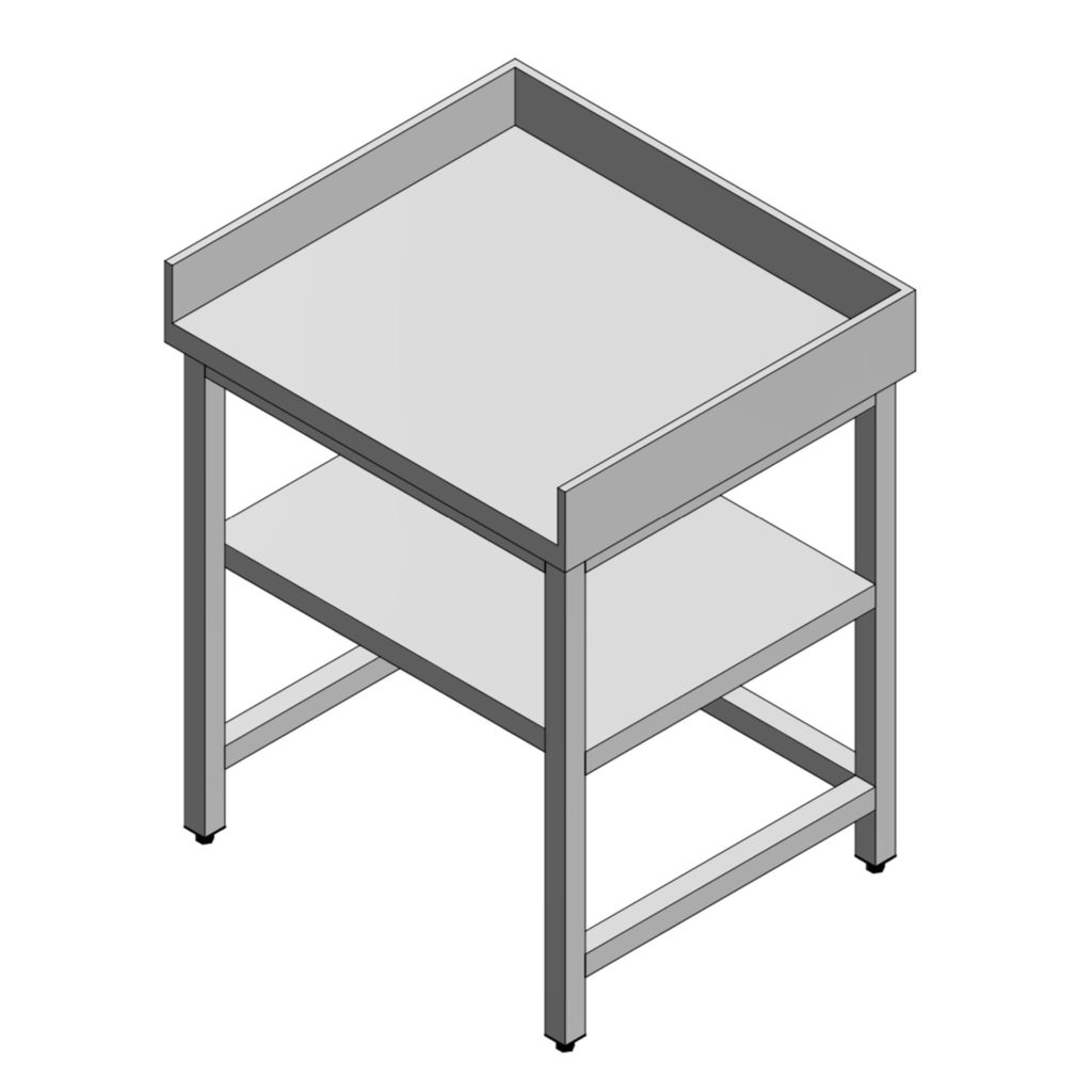 Stainless Steel Table with Backsplash, Left, Right Side Splash and ...